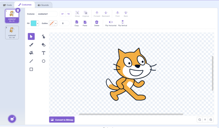 Make a Sprite walk in Scratch » All Mad Designs Blog